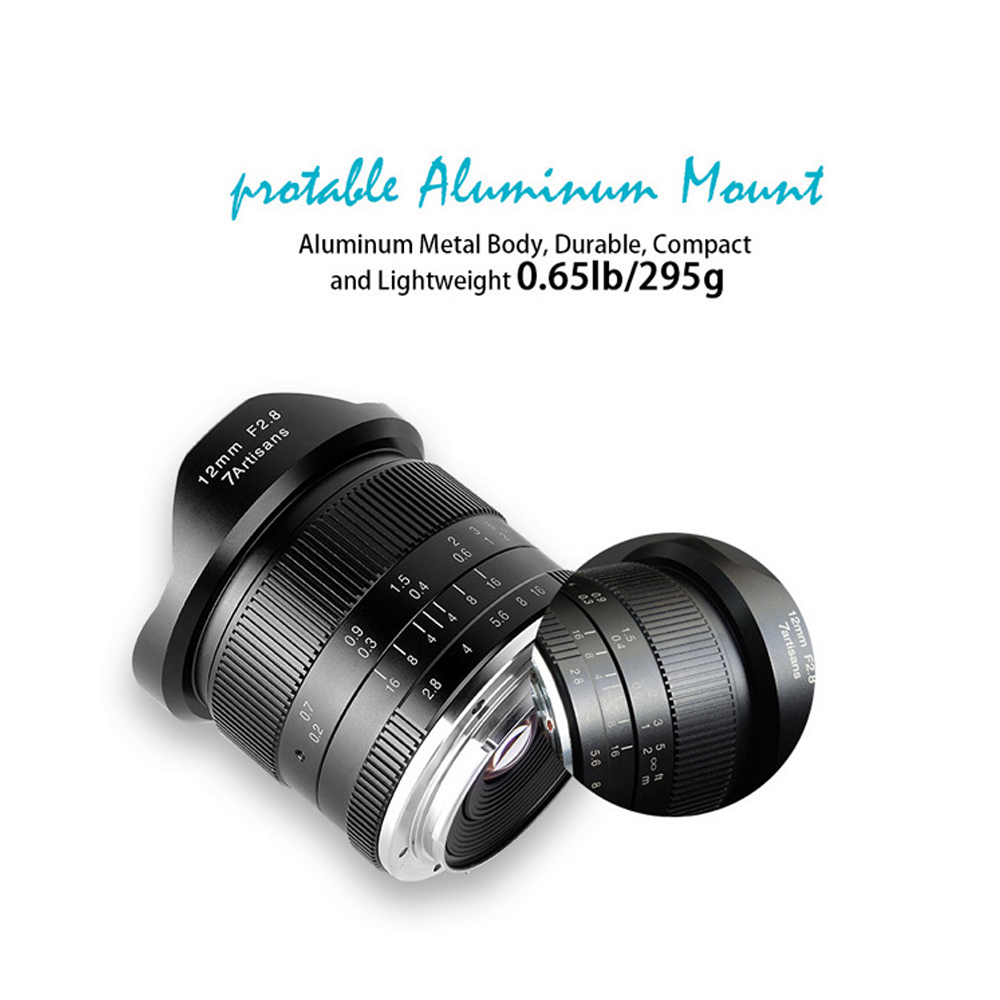 7artisans 12mm F2.8 Ultra Wide Angle Camera Lens Manual Focus Prime ...