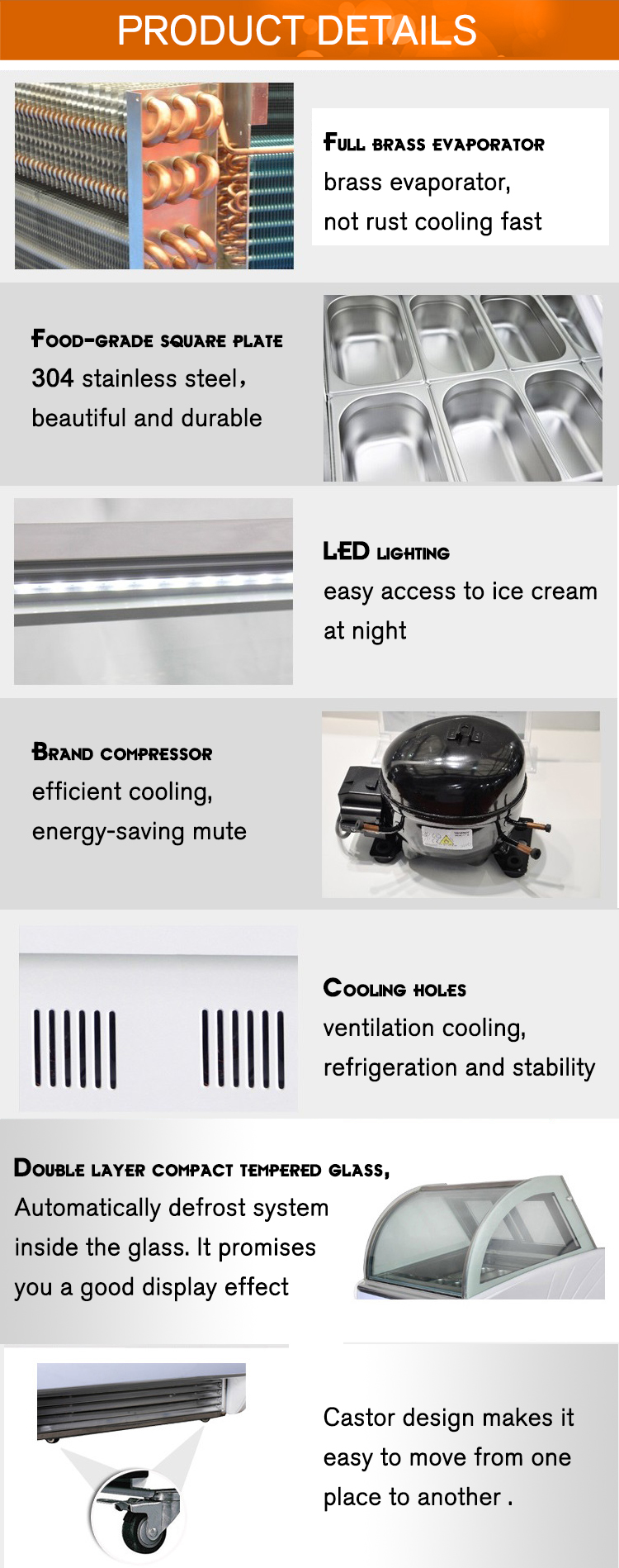 Gelato Ice Cream Display Freezer Counter, High Quality Gelato Ice Cream ...