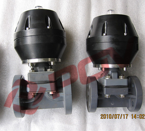 Upvc Flange Pneumatic Steam Control Valve Diaphrahm Valve With Solenoid ...