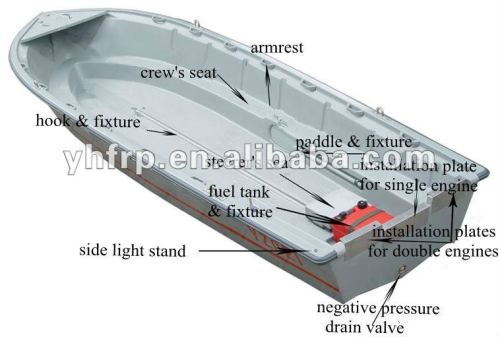 6m Frp High Speed Rescue Boat With Double Hull, High Quality 6m Frp ...