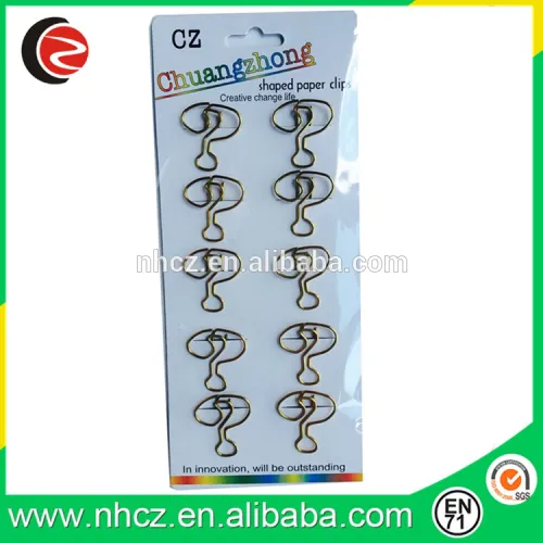 Gold Question Mark Paper Clips, High Quality Gold Question Mark Paper ...