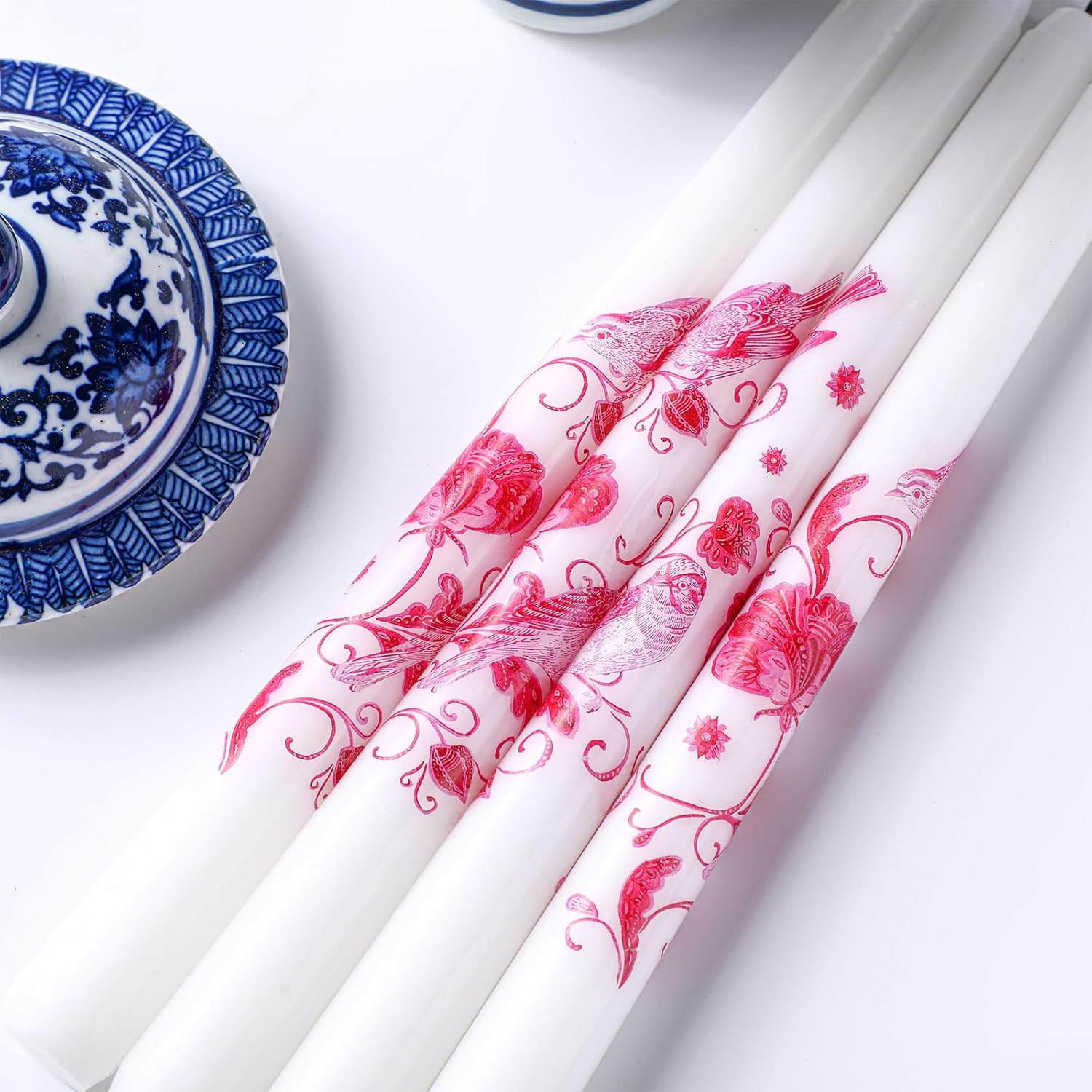 Chinoiserie Long Pole Pillar Taper Candles For Home And Event Decor ...