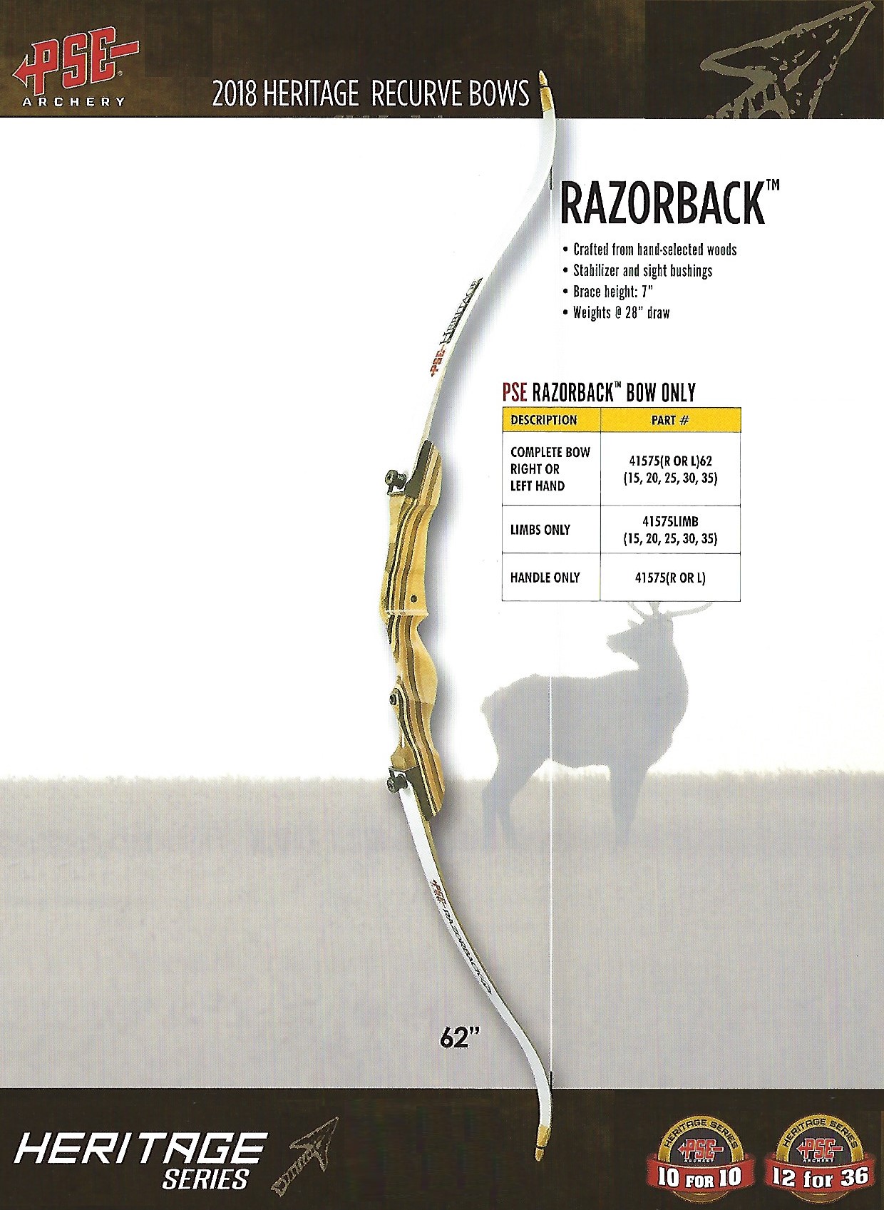 Pse - Razorback Recurve Bow คุณภาพสูง Pse - Razorback Recurve Bow บน ...