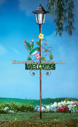 Cool Hummingbird Welcome Stake W/ Solar Lantern, High Quality Cool ...