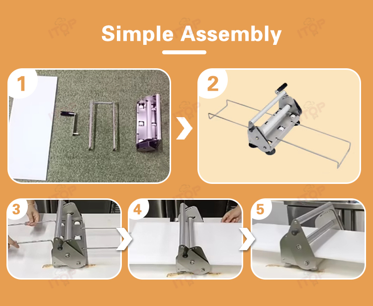 Mini Tabletop Croissant Handroller Machine For Pastry Dough - Home Use ...