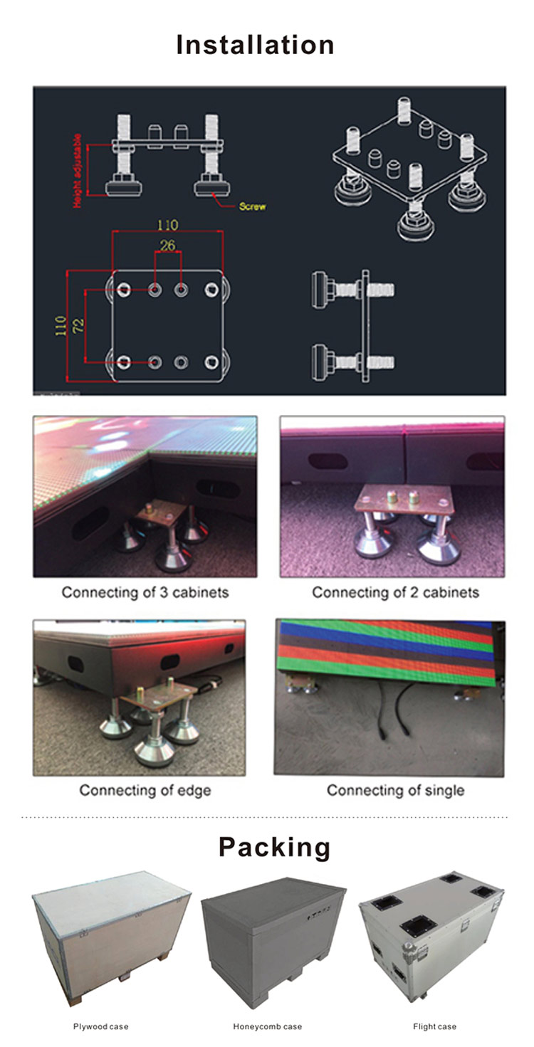 Interactive Digital Floor Tile Screen Lecede Full Color P3.91 ...