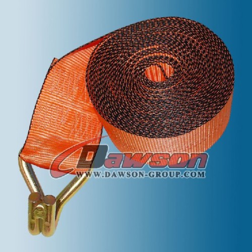 4 Inch Custom Winch Straps With Wire Hook And Edge Protector, High ...