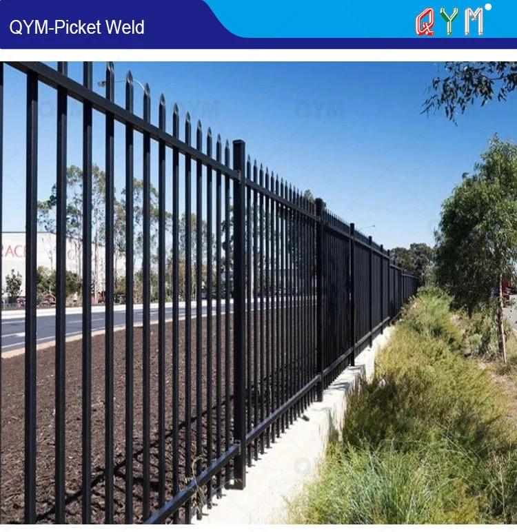 Welded Spear Wrought Iron Picket Fence Steel Removable High Picket ...