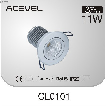 11w Led Indoor Ceiling Lighting With Cob Led Chip And External Driver ...