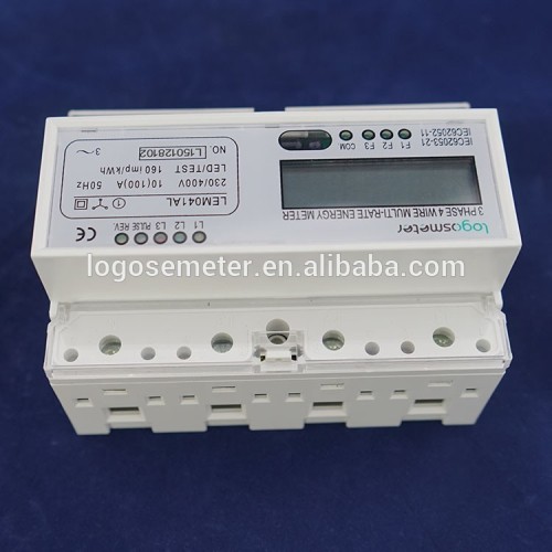Logos Three Phase Din Rail Multi-rate/ Tarrif Electronic Energy Meter ...