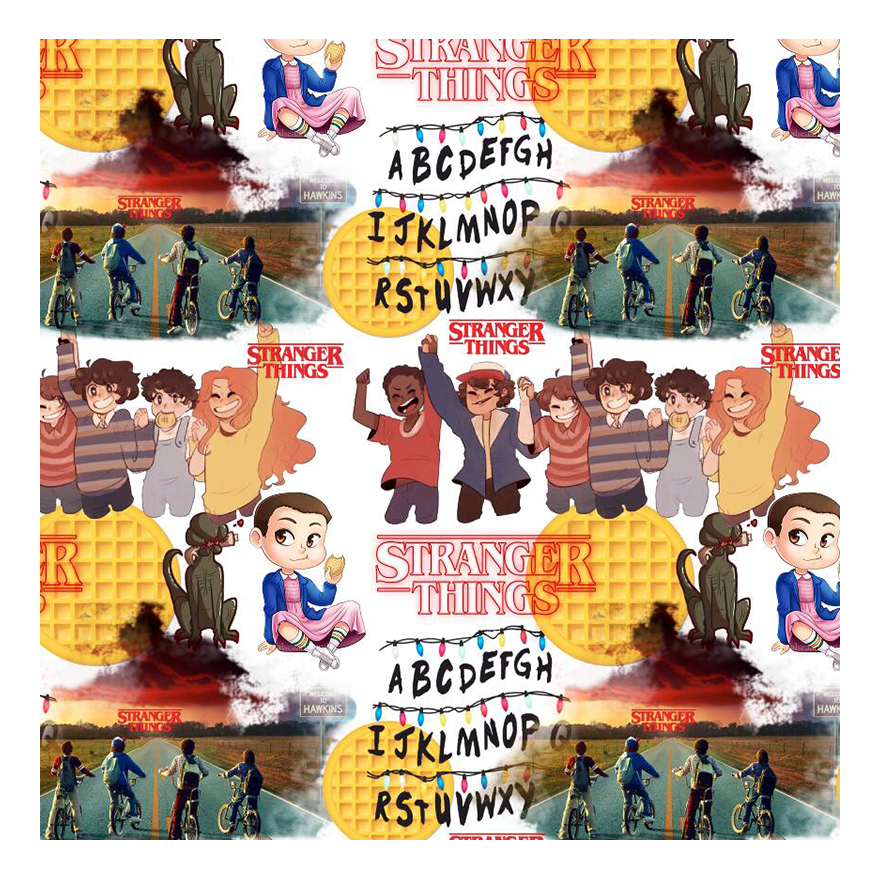 Stranger Things Design Breathable Quilted Fabric For Clothing And Shoes ...