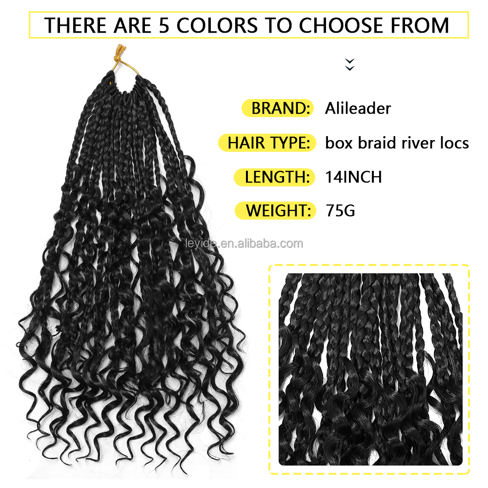 Alileader Knotless Goddess Locs Wavy Crochet Braid Hair Boho Messy ...