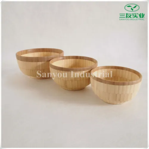 Natural Bamboo Rice Bowl Three Sizes, High Quality Natural Bamboo Rice ...