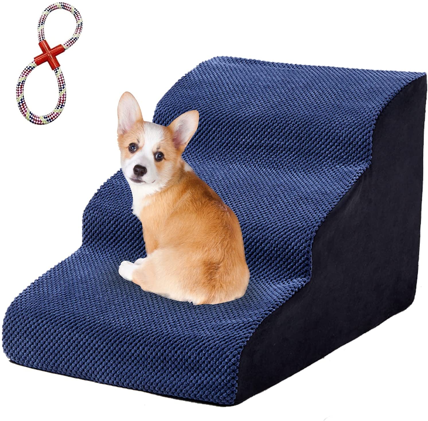 High Density Foam 3-step Non-slip Pet Stairs For Older Dogs, High ...