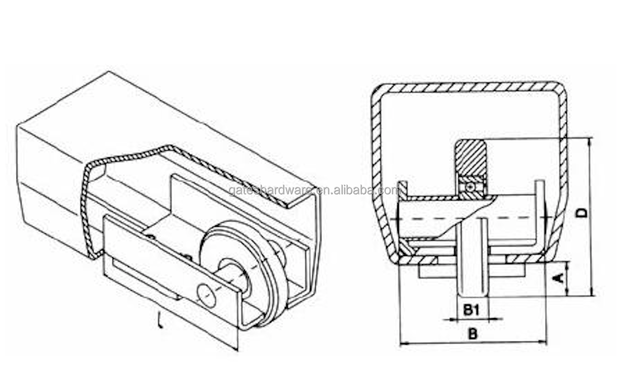 Cantilever Gate Guide Wheel Roller, High Quality Cantilever Gate Guide ...