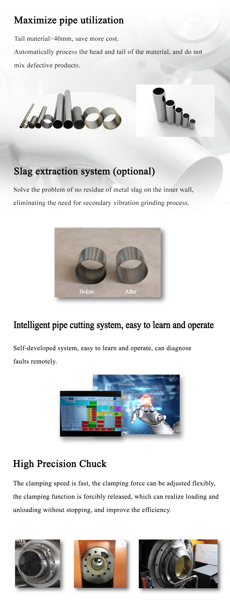 Extensive Range Round Pipe Laser Cutting Machine, High Quality ...