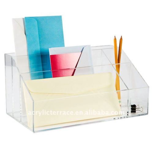 Clear Acrylic Desktop Organizer/clear Acrylic Desktop Stationery Holder ...