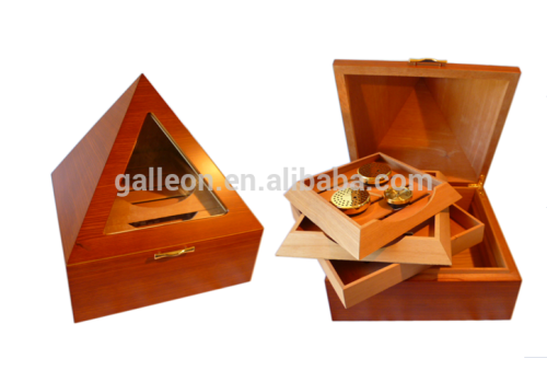 Pyramid Shape Glass Top Humidor Cigar Display Humidor, High Quality ...
