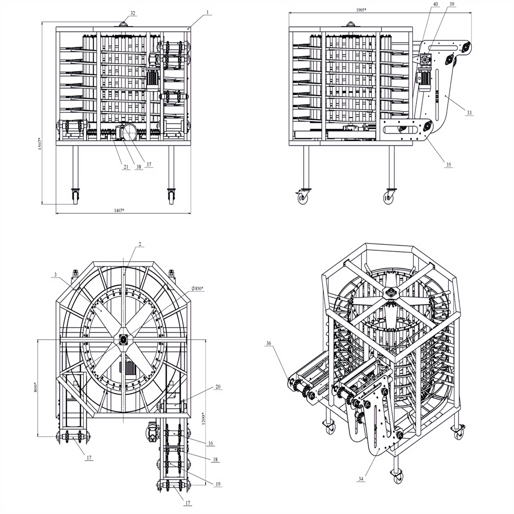 Double Drum Spiral Quick Freezing Freezer Machine, High Quality Double ...