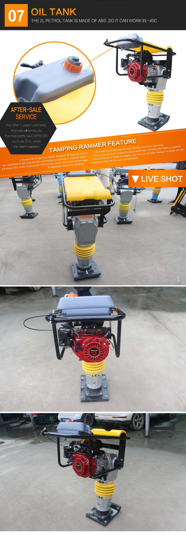 High-quality Vibrating Tamping Rammer For Building Machinery, High ...