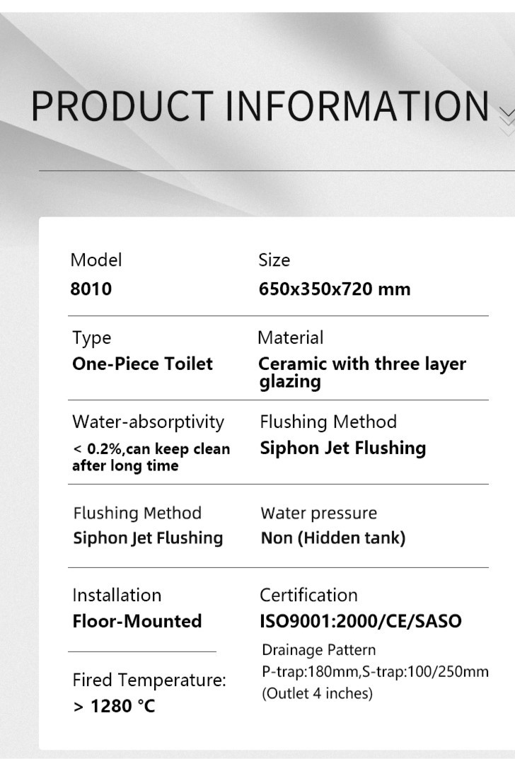 최고 품질 위생 도자기 Siphonic Jet 원피스 화장실, Bossgoo.com의 고품질 최고 품질 위생 도자기 ...