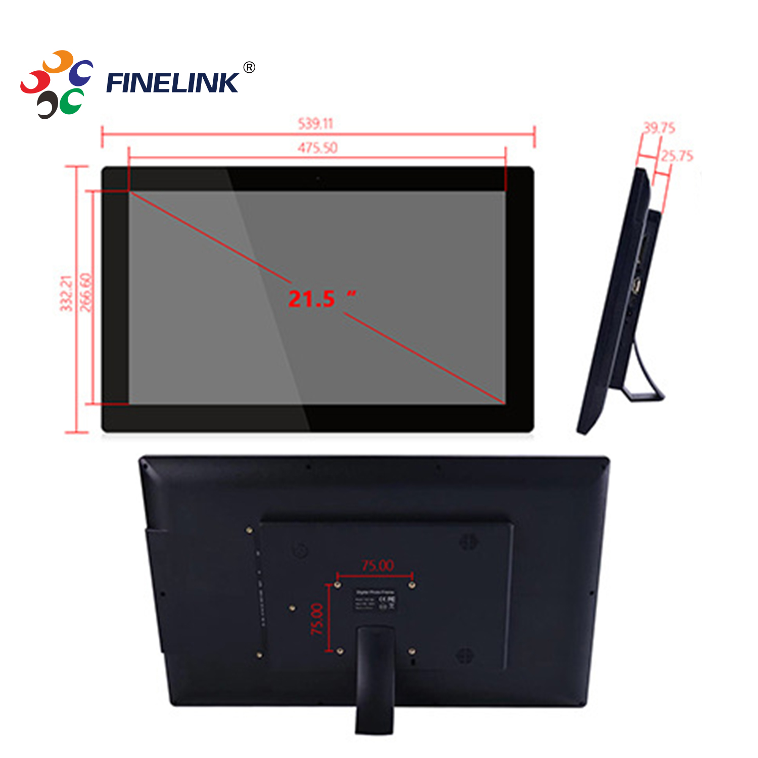 21.5 Inch Full Hd Lcd Wall-mounted Touch Monitor With Front Camera ...