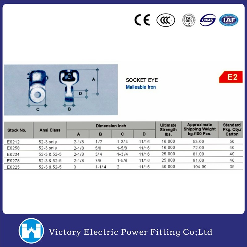 Galvanized Socket Eye Socket Clevis Power Line Fittings, High Quality ...