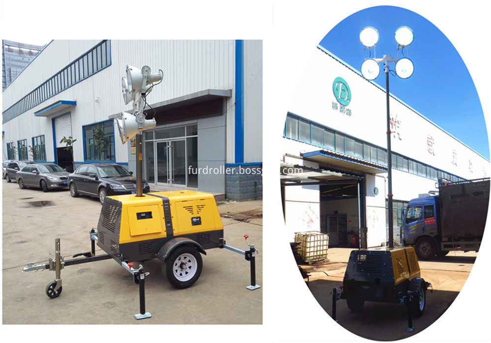 Vehicle-mounted Telescopic Light Tower With Generator, High Quality ...