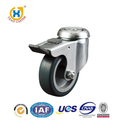 Hollow Kingpin Removable Medium Duty Swivel Caster With Pu Wheel, High ...