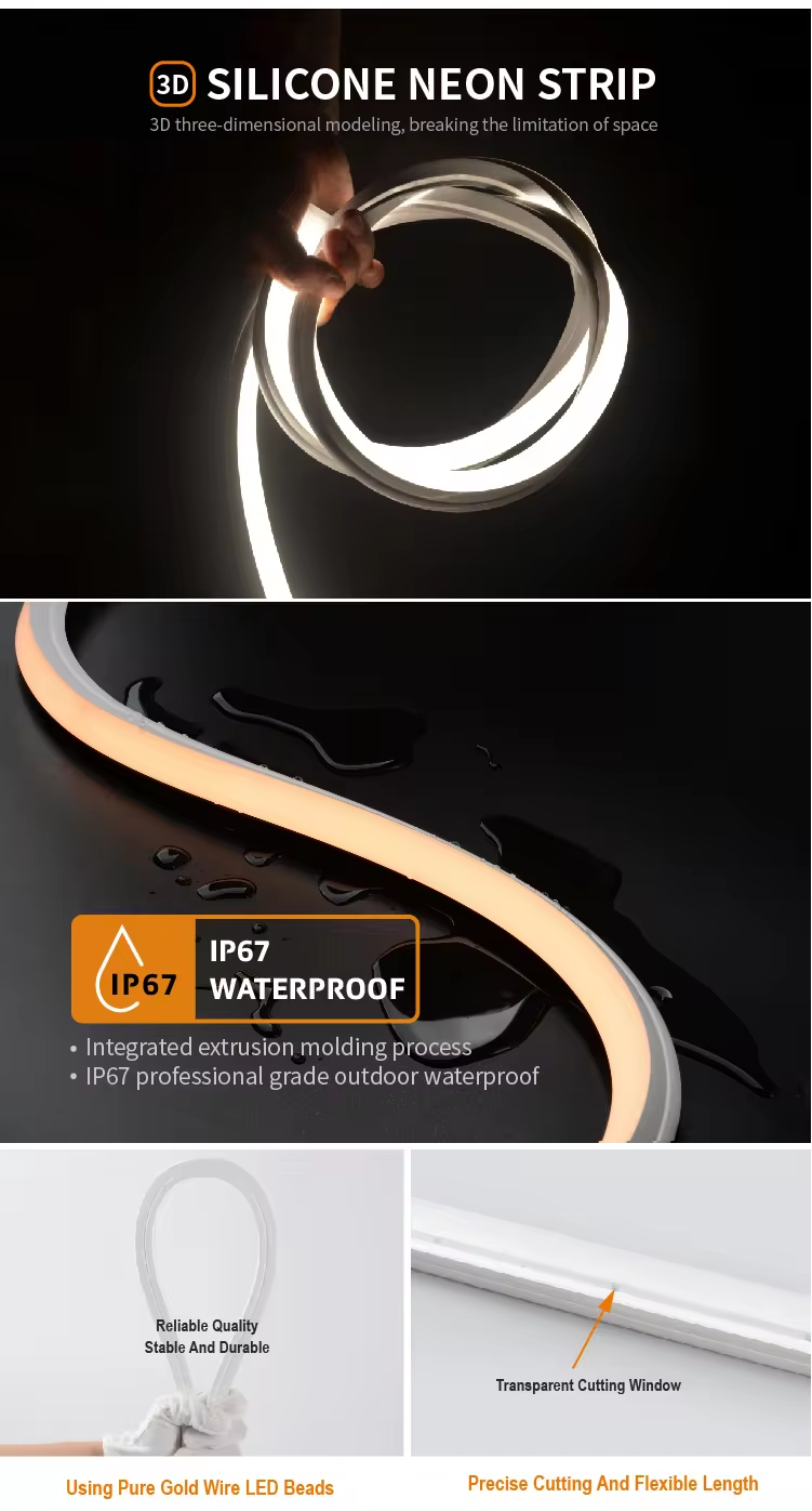 Seamless Splicing, Waterproof, And Flexible 3d Led Neon Strip Lights ...
