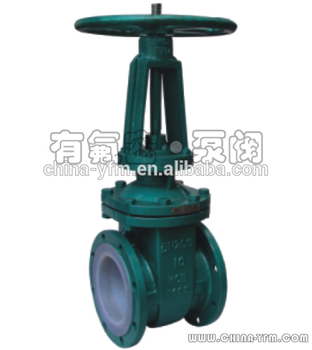 Teflon Ptfe Lined Gate Valves For Corrostion Resistance, High Quality ...