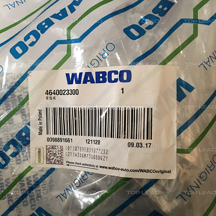 4640023300 วาล์วปรับระดับรถบรรทุก Wabco คุณภาพสูง 4640023300 วาล์วปรับ ...
