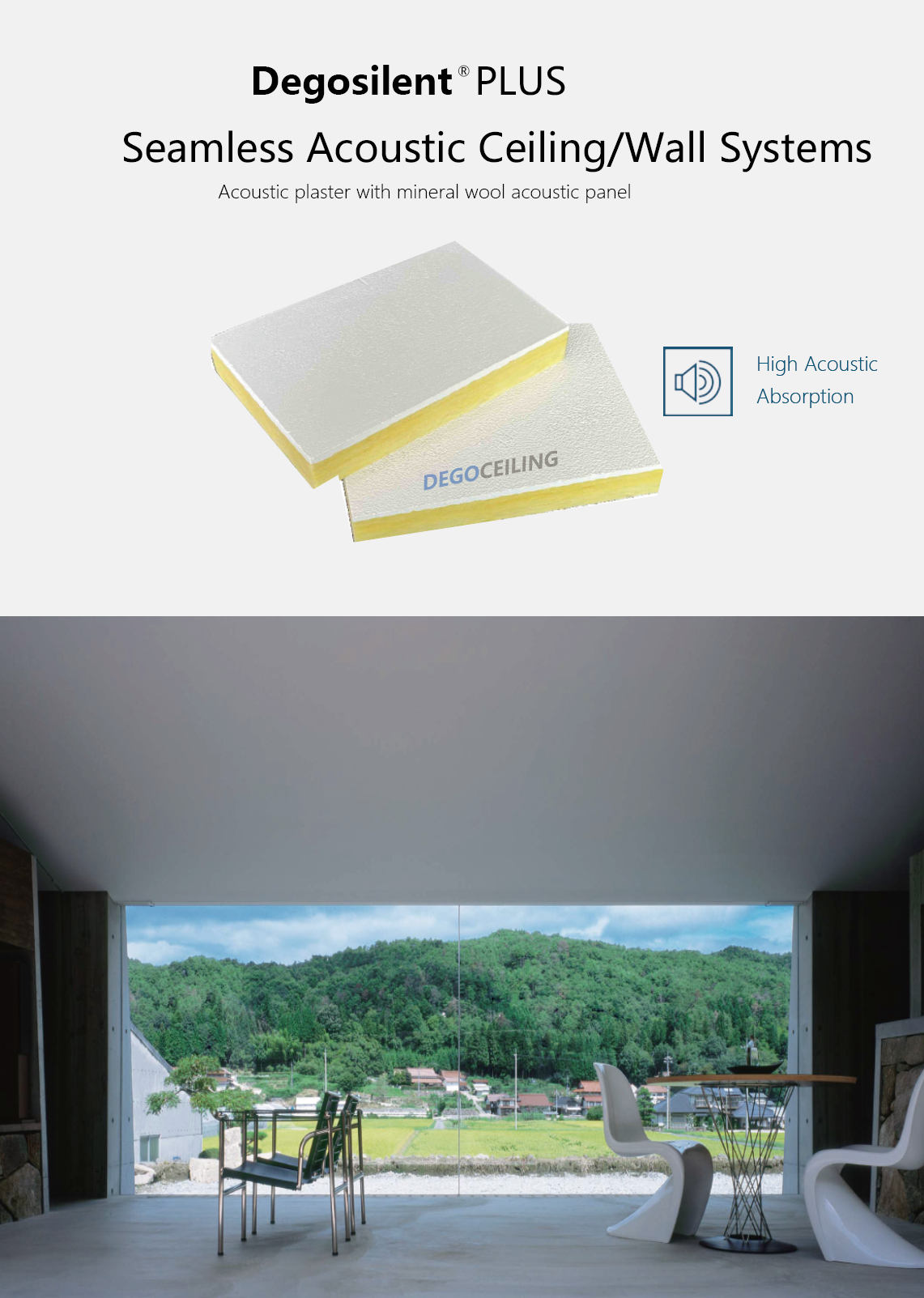 Quality Degosilent Acoustic Plaster System for Walls and Ceilings for Sale