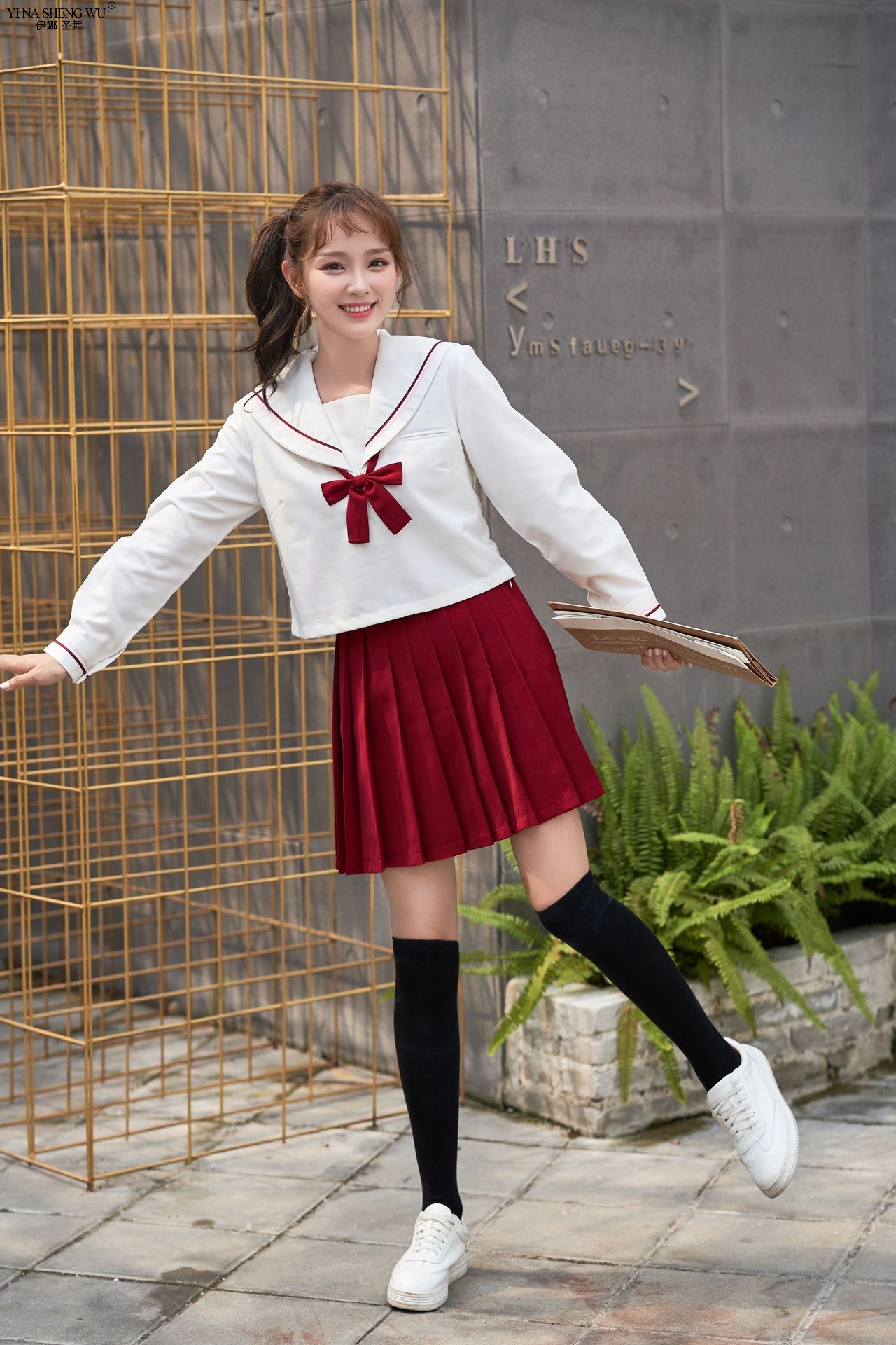 Sailor Suit School Uniform Sets Red Pleated Skirt Jk School Uniforms ...