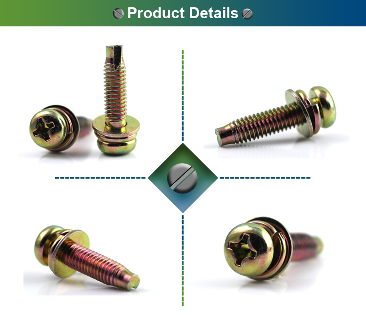 Phillips Pan Head Machine Sems Screw With Double Washer, chất lượng cao ...