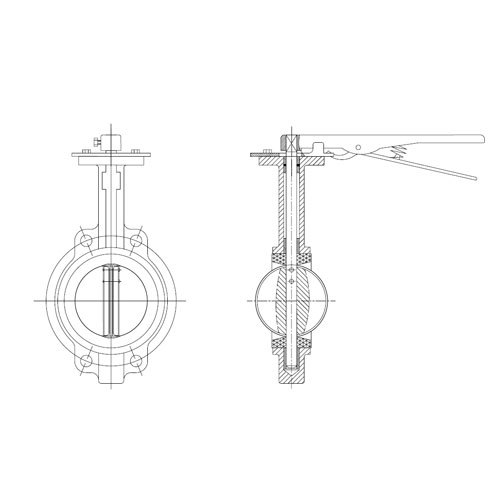 Resilient Seated Butterfly Valve (wafer Type), High Quality Resilient ...