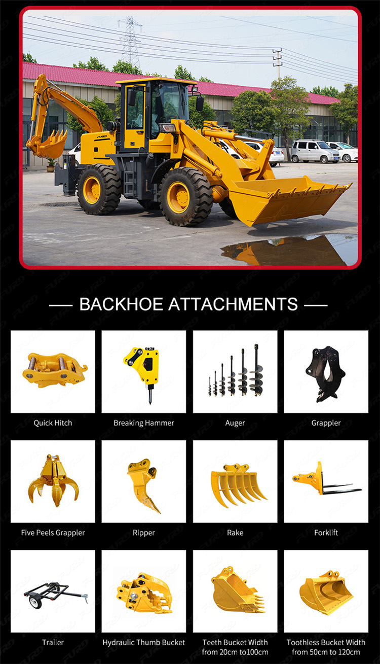 4x4 Backhoe Loader Mini 2.5 Ton Size With Competitive Price, High ...
