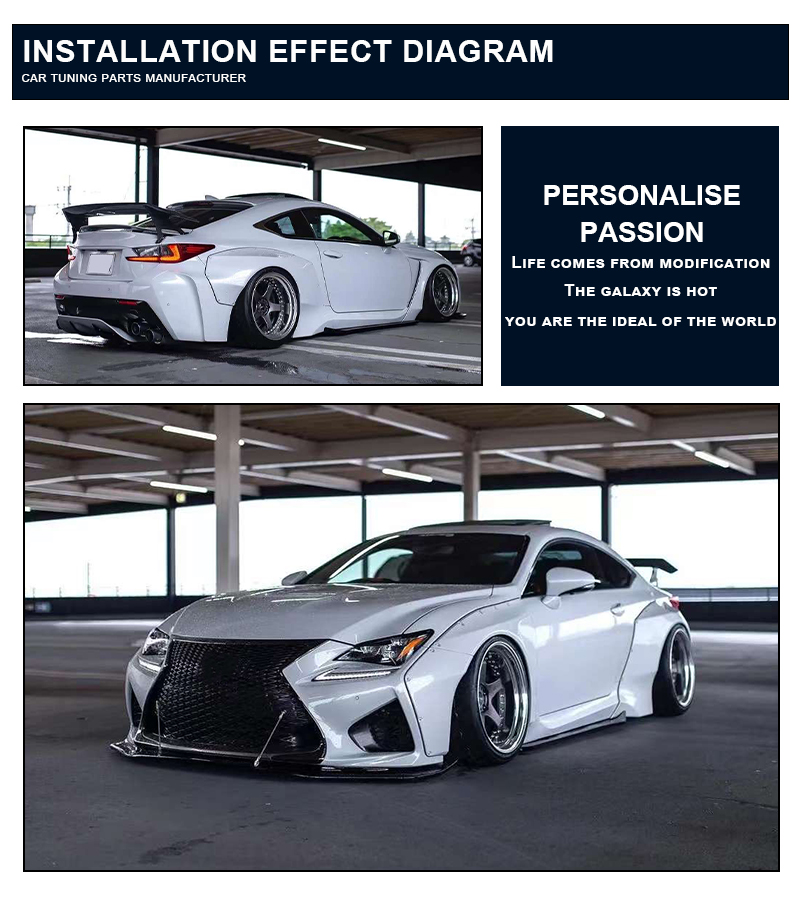 Rocket Bunny Style Wide-body Kit For Lexus Rc F - Enhance Aerodynamic ...