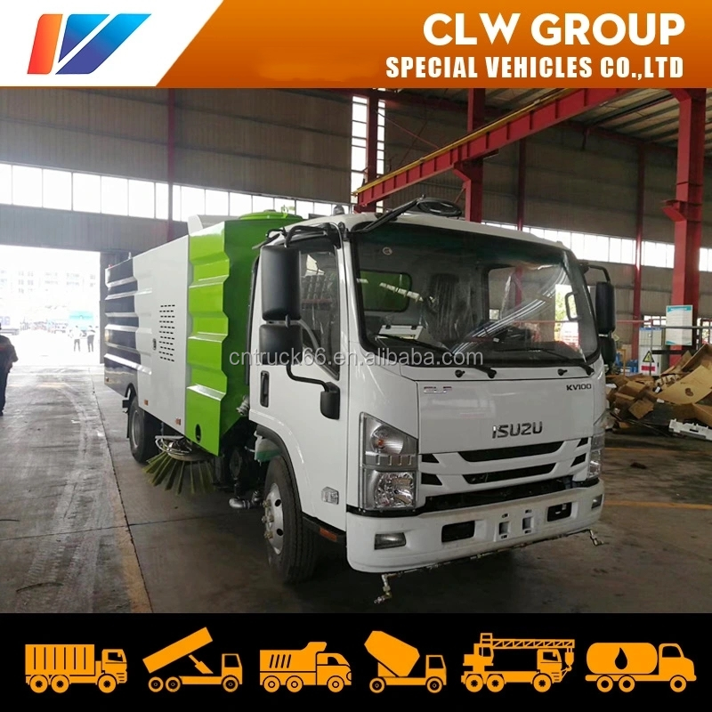 190hp Street Sweeper Vehicle Manufacturer 5000liters Water Tank I-suzu ...