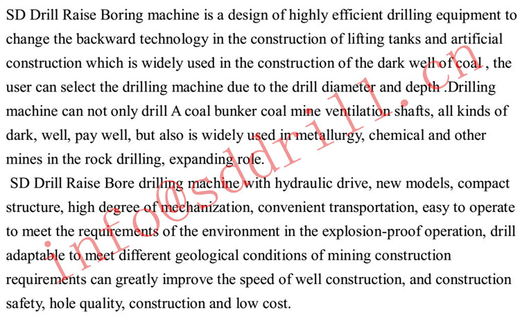 Sd500 Raisebore Drilling Rig, High Quality Sd500 Raisebore Drilling Rig ...