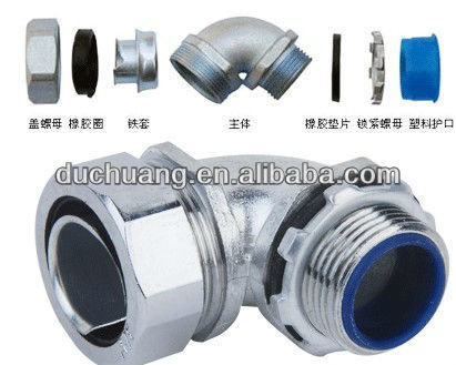 90 Degree Elbow Gland Metal Cable Connector, High Quality 90 Degree ...
