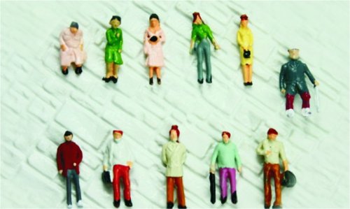 1:150 Architectural Scale Model People Painted Female Figures 1.3cm ...