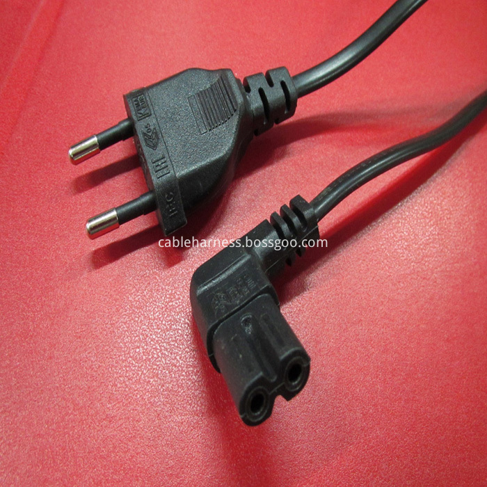 Iec C7이 적용된 유럽형 2pin 전원 코드, Bossgoo.com의 고품질 Iec C7이 적용된 유럽형 2pin 전원 코드
