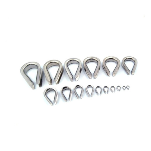 2.5mm Wire Rope Thimble Clevis Stainless Steel 316 Tube Cable Thimble ...