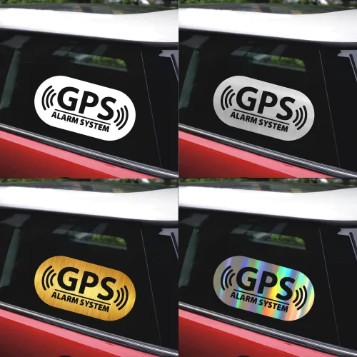 For Car Stickers And Decals Gps Alarm Stickers Car Bumper Stickers In ...
