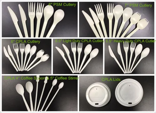 100% Biodegradable Compostable Cpla Cutlery Set, High Quality 100% ...