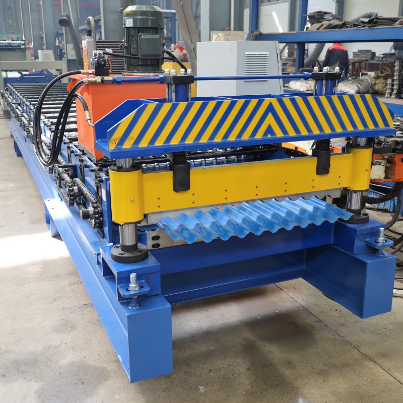 Automated Steel Roofing Machine: Continuous Trapezoid Sheet Roll ...