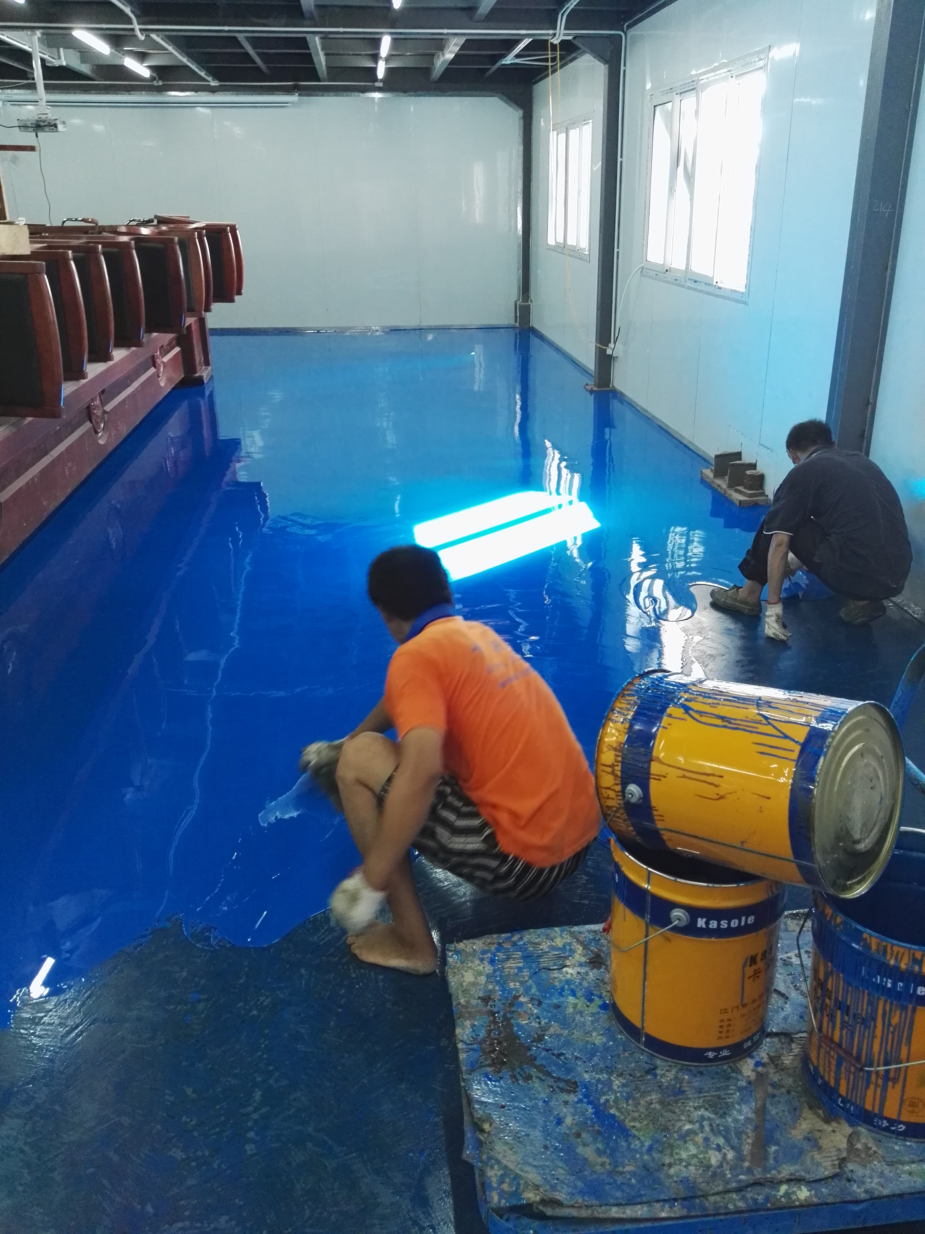 Peacock Blue Waterborne Epoxy Floor Paint, High Quality Peacock Blue ...