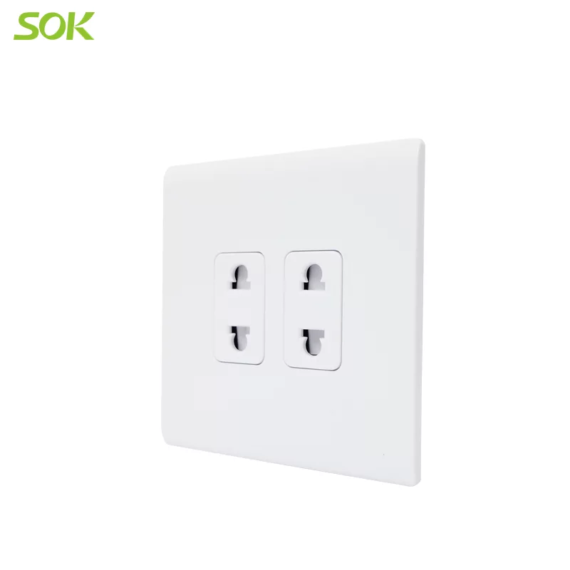 10a 250v 2gang 2pin Universal Socket Outlets White, High Quality 10a ...