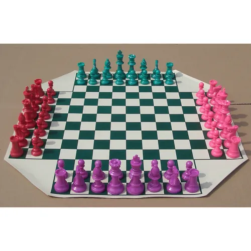 4 Way Chess Set 4-player Chess Game Board Games Medieval Chesses Set ...